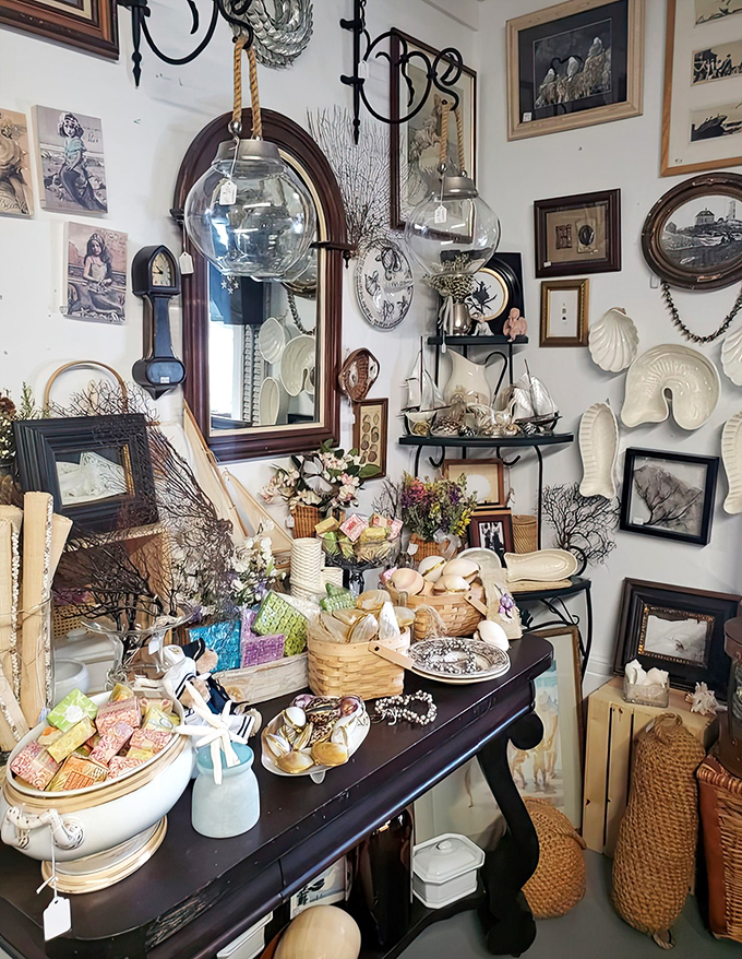 A coastal-themed vignette that captures Maine's maritime soul. Every item whispers tales of foggy harbors and salty breezes.