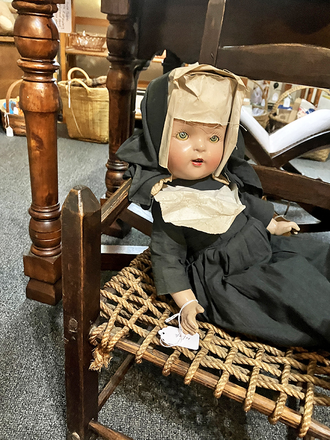 The Amish doll that definitely doesn't come alive at night and rearrange the other antiques. Probably. Almost certainly. Maybe keep an eye on it.