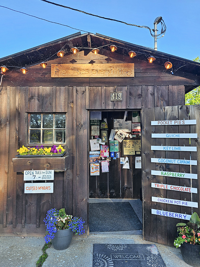 "Pie fixes everything" isn't just a cute slogan &ndash; it's the philosophy that makes this tiny shack worth seeking out on Vermont's back roads.