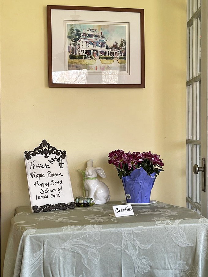 The day's culinary treasures are announced with artistic flair, promising maple-infused delights that capture Vermont's sweet essence.