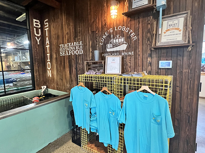 Wear your seafood loyalty proudly! Luke's signature blue merch lets you take a piece of Maine home after the lobster is gone.
