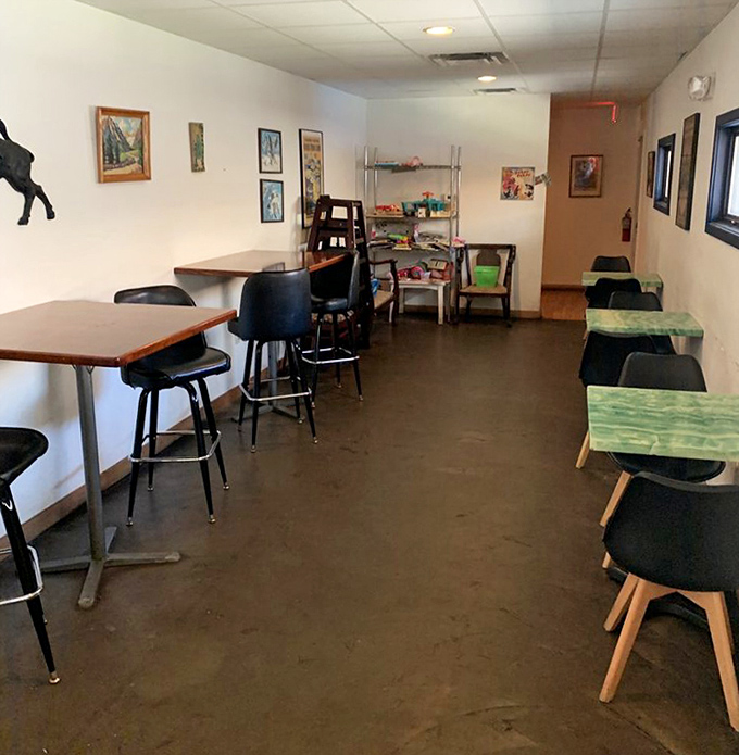 The dining area's understated charm creates a space where the food remains the rightful center of attention.