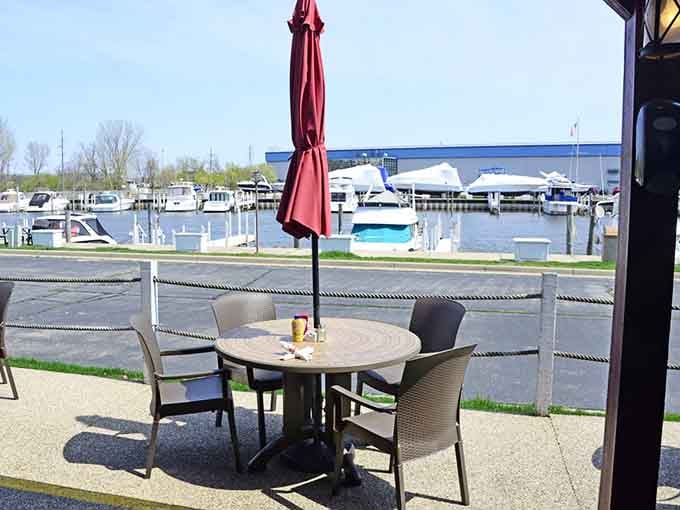 Riverside dining with a marina view turns an ordinary meal into a mini-vacation without leaving town or packing bags.