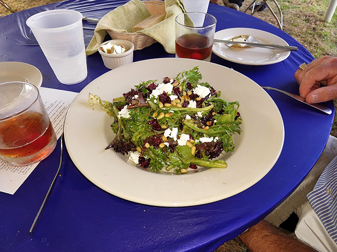 A salad so fresh and colorful, it could double as a still life painting. Eat your greens never looked so appealing!