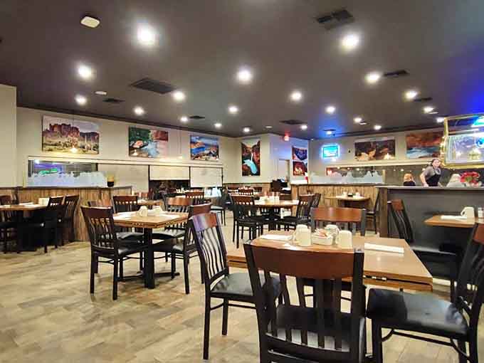 Modern comfort meets winter fun: The lounge area offers a perfect vantage point for warming up between icy adventures.