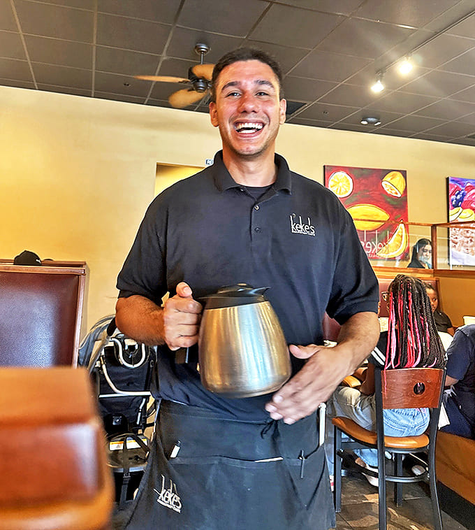 Service with a genuine smile &ndash; the staff at Keke's treats breakfast with the reverence of people who understand morning's most important mission.