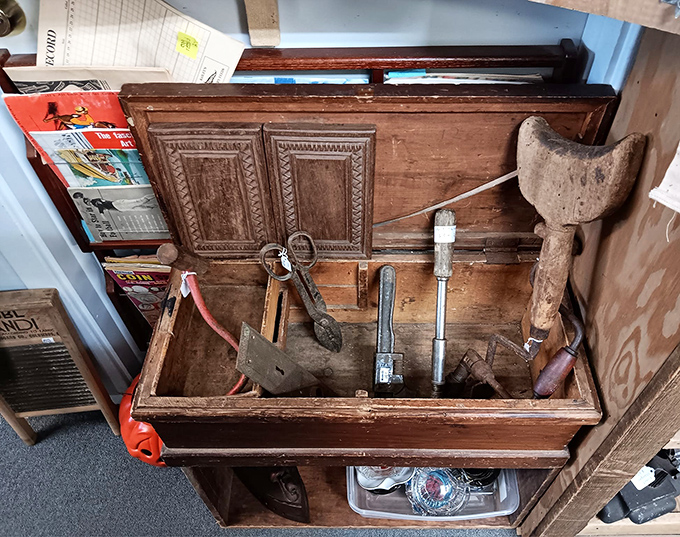 Tools: An antique toolbox reveals the craftsmanship of a bygone era. When tools were handed down through generations instead of tossed after one DIY project.