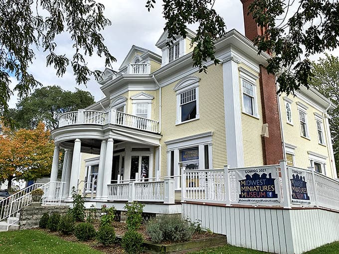 With its classic architecture and welcoming porch, the Midwest Miniatures Museum building is as impressive as the tiny masterpieces displayed inside.
