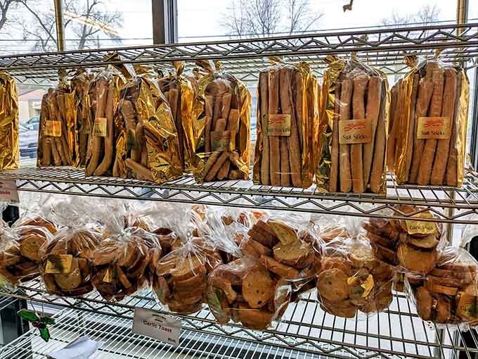 Salt sticks wrapped and ready, because sometimes you need a savory snack that's been perfected by people who care.