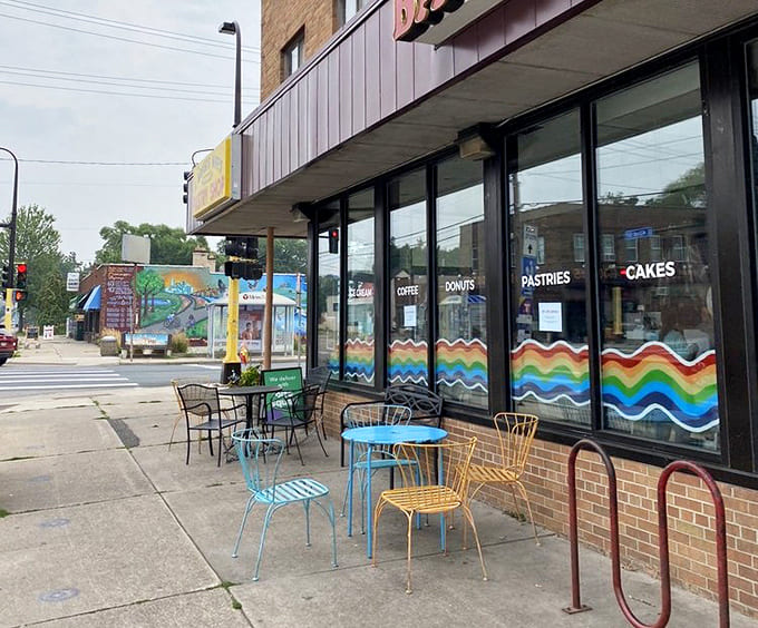 Outdoor seating for those perfect weather days when you want to enjoy your treats while watching the world go by.
