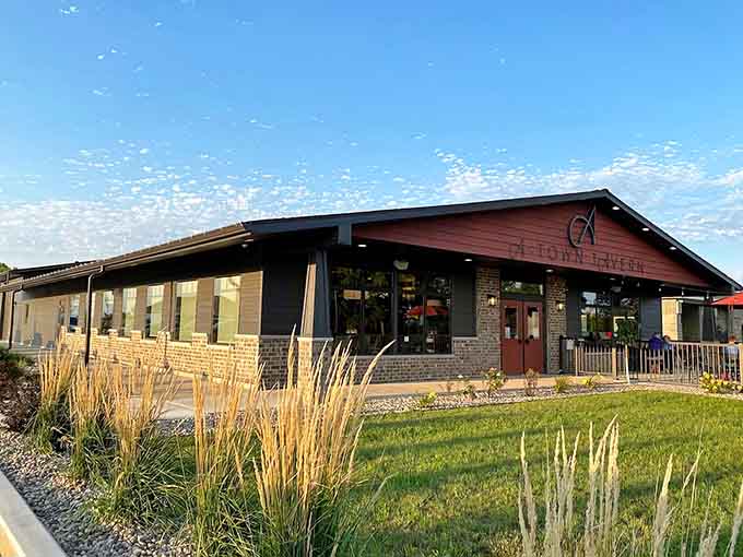 The exterior's modern design and welcoming vibe make it clear you've arrived somewhere special before you even step inside.