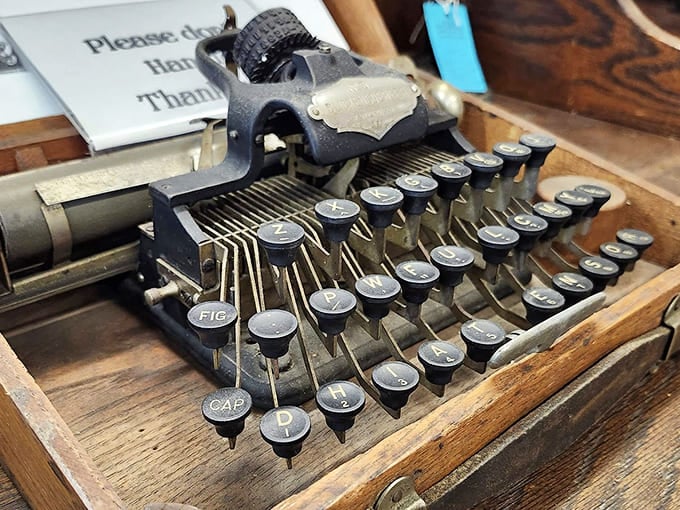 The satisfying mechanical precision of vintage typewriters reminds us when writing was a physical act with its own soundtrack.