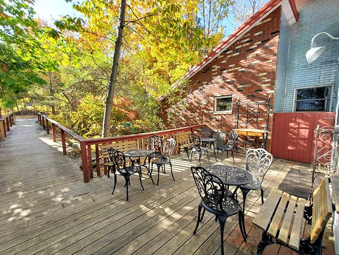 The spacious outdoor deck offers the perfect spot to enjoy your ice cream while watching Sandusky life unfold around you.