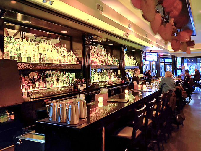 The bar gleams like a treasure chest, bottles illuminated like precious gems &ndash; a testament to The Black Pearl's serious cocktail credentials.