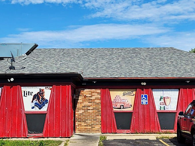 From this angle, Big Ed's looks like the kind of place you'd drive past twice before realizing it holds some of Illinois's best barbecue secrets.
