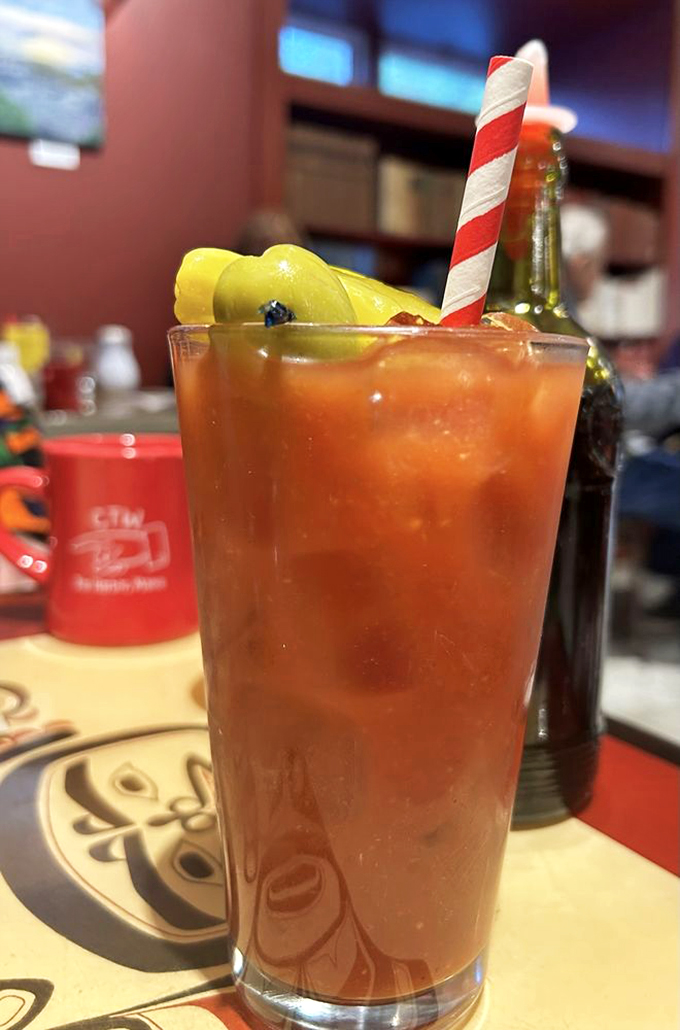 A Bloody Mary that's a meal in itself. It's like a garden party in a glass!