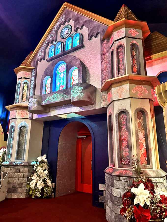 This fairytale fa&ccedil;ade looks like where Christmas elves might go for their architectural inspiration &ndash; North Pole meets Hogwarts.