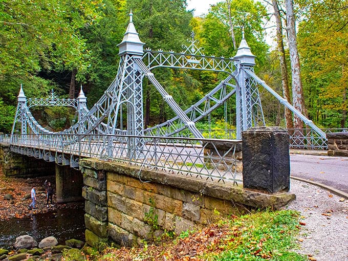 The bridge's intricate latticework and soaring towers showcase the artistry of 19th-century engineering, creating a landmark that transcends time.