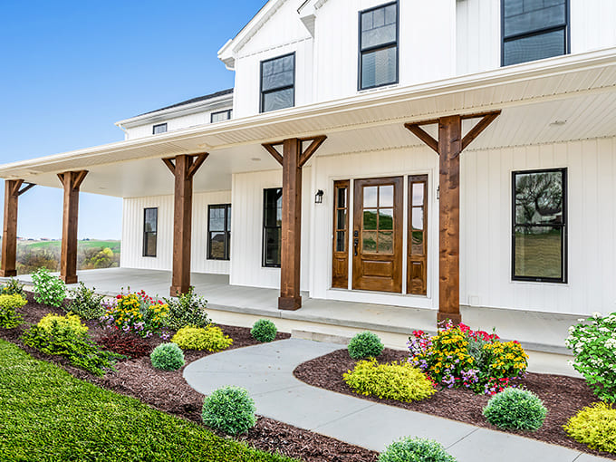 Farmhouse-style homes with wooden accents represent Rayland's newest chapter, blending traditional aesthetics with modern sensibilities.