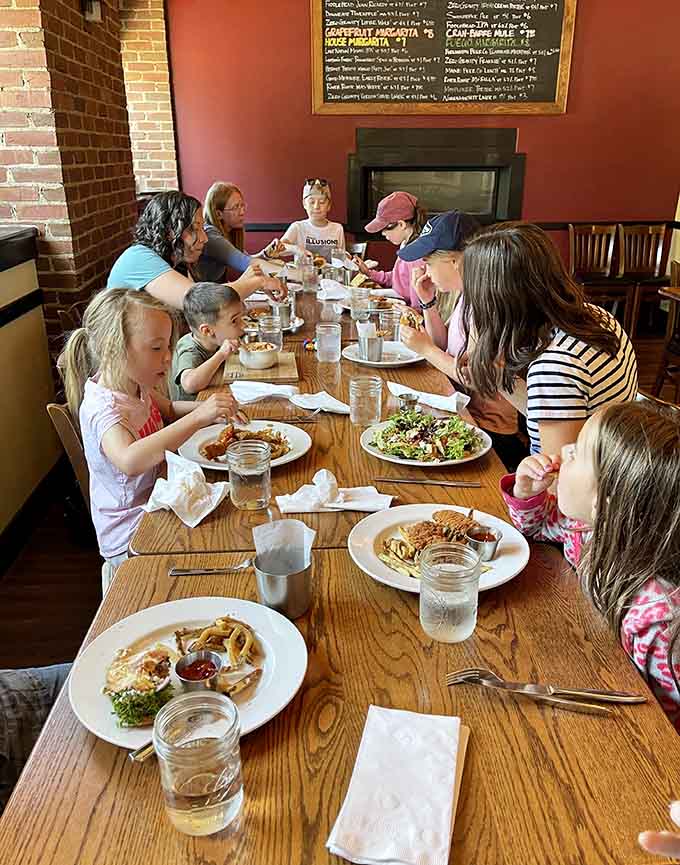 Multiple generations gathered around great food proves that Cornerstone's appeal crosses all age boundaries with ease.