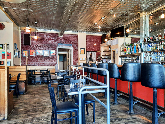 Counter seating offers a front-row view of the action &ndash; perfect for solo diners or those who appreciate the choreographed dance of a well-run restaurant.