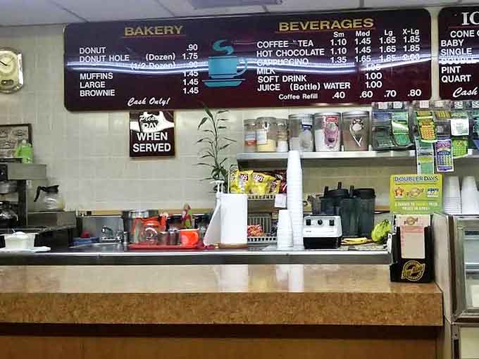 The counter area might be modest, but it's the command center for some of Michigan's most beloved breakfast treats.