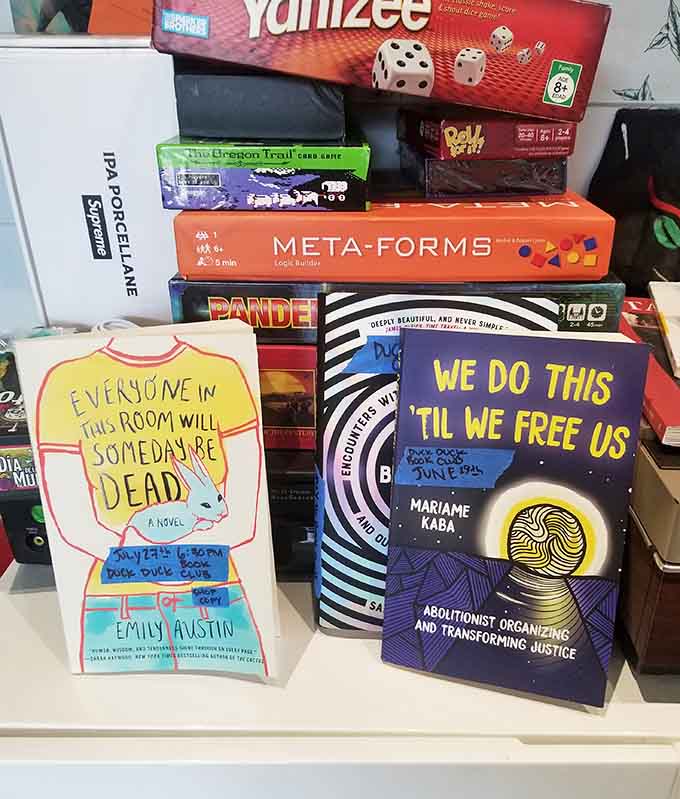 Books, games, and good vibes create the perfect recipe for actual human interaction, remember that quaint concept from before smartphones?