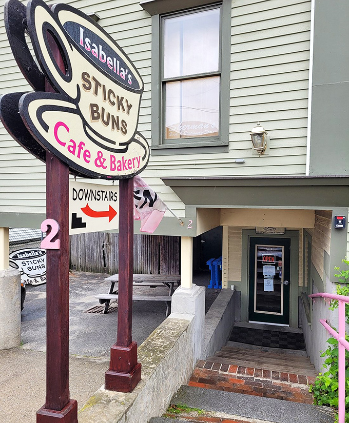 The entrance beckons visitors down a few steps into what locals know is one of Maine's most delicious hidden treasures.