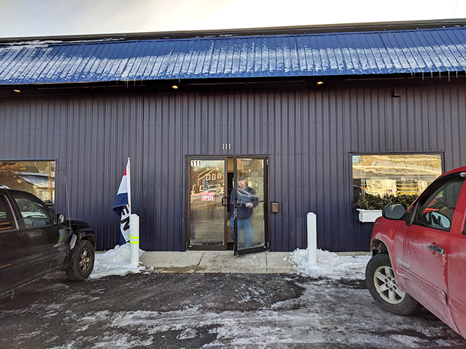 This unassuming blue metal exterior gives no hint of the culinary treasures waiting inside &ndash; the definition of a hidden gem.