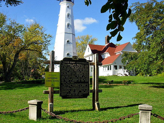 History lesson, anyone? This marker spills the tea on North Point's past. Who knew lighthouses had such juicy backstories?