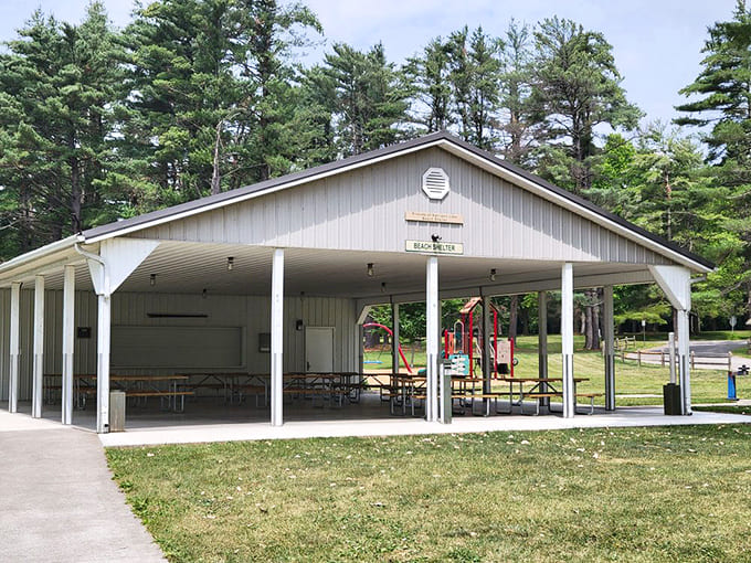 Shelter houses that save family reunions from sudden rain showers, because Ohio weather likes to keep everyone on their toes.
