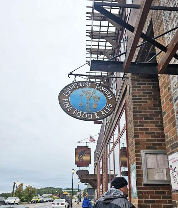 The tavern's distinctive signage marks the spot where some of Minnesota's best enchiladas await unsuspecting diners along Grand Marais' charming streets.