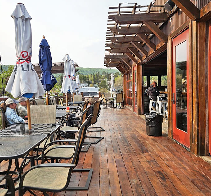 The spacious deck overlooking the water offers front-row seats to Lake Superior's ever-changing moods while you enjoy your meal.