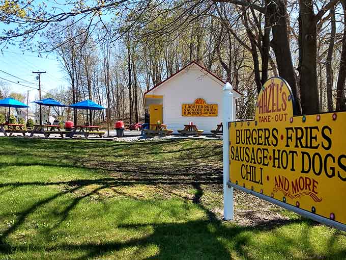 The signage at Hazel's doesn't whisper, it announces deliciousness loud and proud for everyone driving by to notice.
