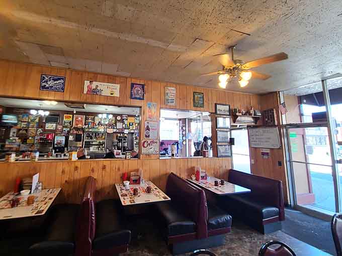 Cozy booths line the walls, each one having witnessed countless conversations, celebrations, and perfectly ordinary Tuesday mornings made special.
