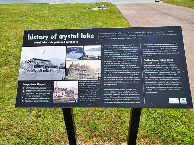 History doesn't just happen here &ndash; it's carefully preserved and explained on this information board for curious visitors.