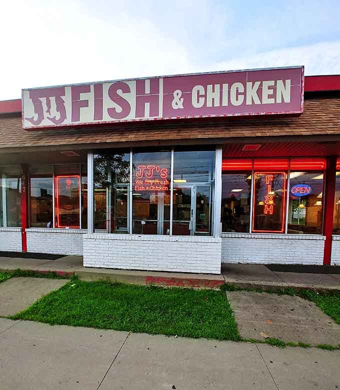 The storefront might not win beauty contests, but it's been a beacon for fried food lovers who know that substance matters more than style.