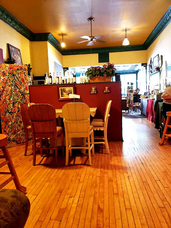 Multiple seating areas mean you can find your perfect spot, whether you're working or just watching the world go by.