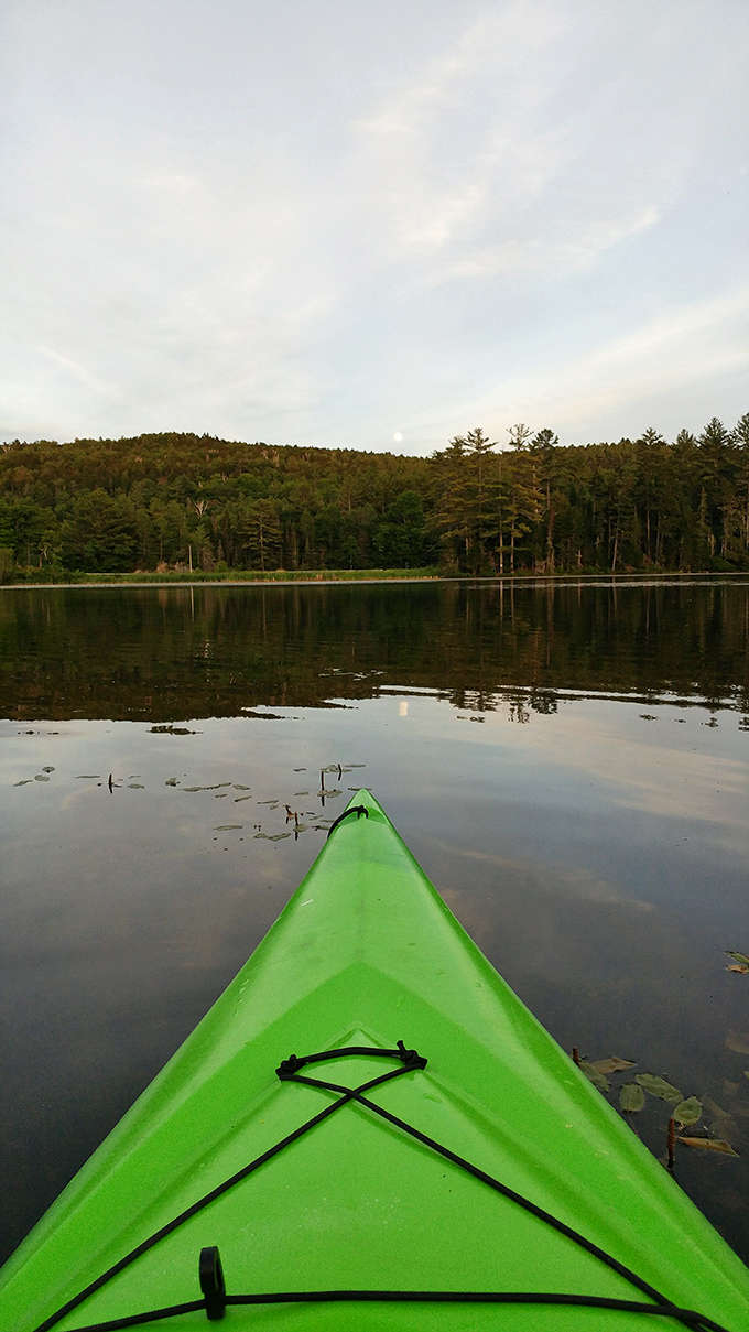 A kayak's-eye view of Baker Pond reveals the intimate perspective that makes paddling here so addictive and meditative.