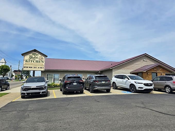 A full parking lot is always a good sign, especially when you're hunting for authentic regional cooking done right.