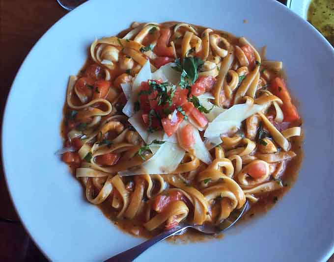 The Frutti di Mare is a seafood lover's paradise, bringing together the ocean's greatest hits in one spectacular pasta dish.
