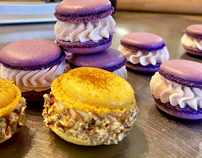 These macarons are so pretty, they belong in an art gallery. But trust me, they taste even better than they look!