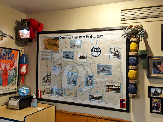 Geography never tasted so good! This Great Lakes map reminds us that fantastic seafood is always within reach.