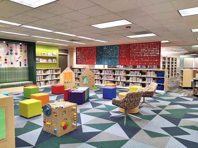 The Newton Falls Public Library creates colorful spaces where young imaginations can soar among books and interactive learning stations.