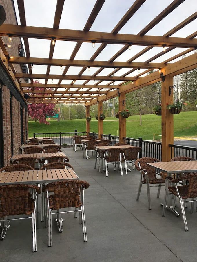 The outdoor patio offers the perfect spot to enjoy Minnesota summers with exceptional food.