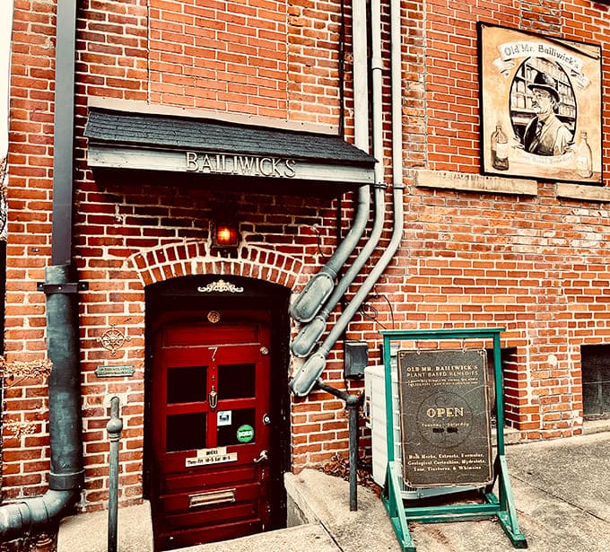 Old Mr. Bailiwicks' vintage sign hints at the treasures waiting inside – where every purchase comes with a side of history and character.