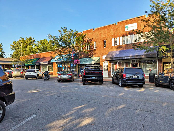 District 13 nestles among charming brick buildings on a quintessential American main street, where local businesses thrive and parking is mercifully available.