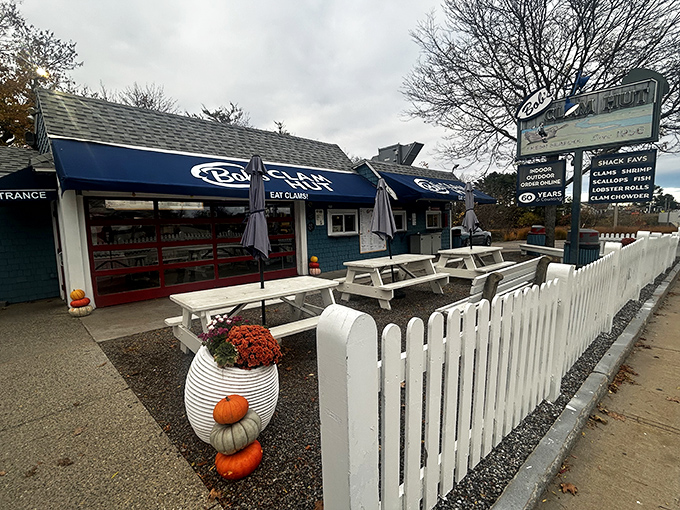 The outdoor patio area offers a casual, quintessentially Maine dining experience where memories are made one bite at a time.