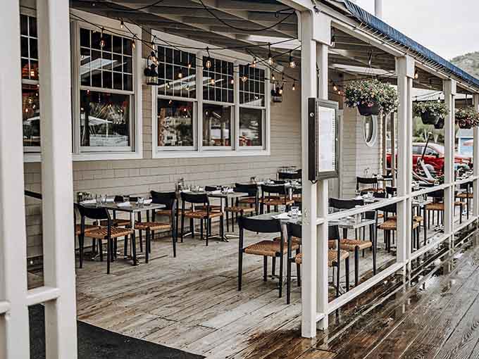 Outdoor patio seating lets you dine al fresco with harbor breezes and boat-watching as your entertainment for the evening.