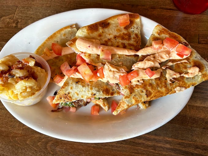 Quesadilla dreams are made of these! Crispy, cheesy, and packed with meaty goodness &ndash; it's like a BBQ hug wrapped in a tortilla.